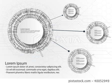 Infographics with circles technology - Stock Illustration [48852949 ...