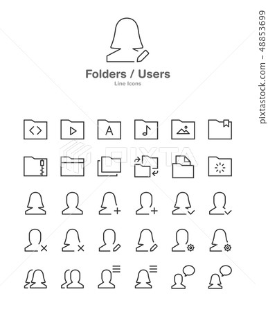 Modern web and mobile application pictograms... - Stock Illustration ...