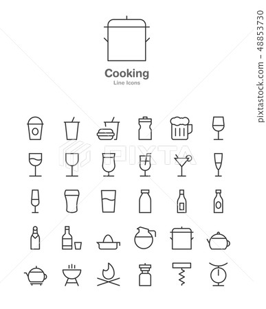 Modern web and mobile application pictograms... - Stock Illustration ...