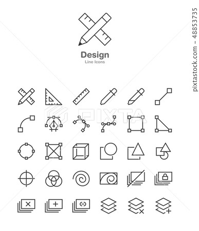 Modern web and mobile application pictograms... - Stock Illustration ...