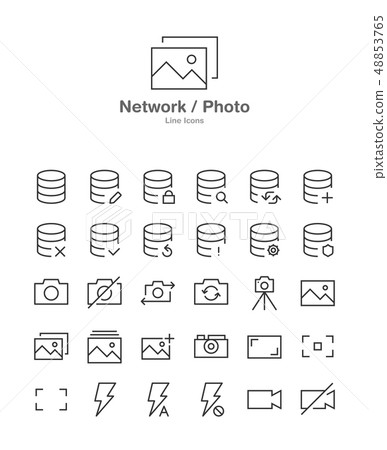 Modern web and mobile application pictograms... - Stock Illustration ...
