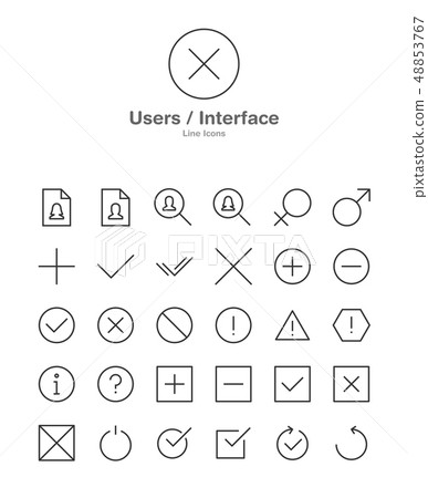 Modern web and mobile application pictograms... - Stock Illustration ...