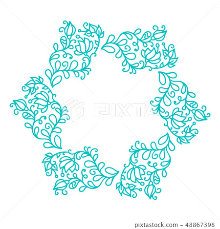 Turquoise vector monoline calligraphy flourish... - Stock Illustration ...