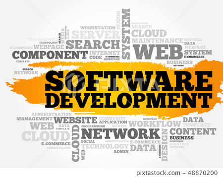 Software development word cloud collage - Stock Illustration [48870200 ...