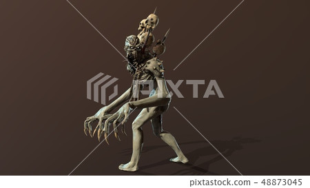 Nuclear post-apocalypse mutant 3d render - Stock Illustration [48873045 ...