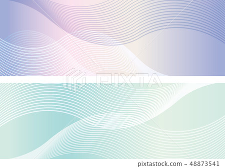 Wave pattern background set - Stock Illustration [48873541] - PIXTA