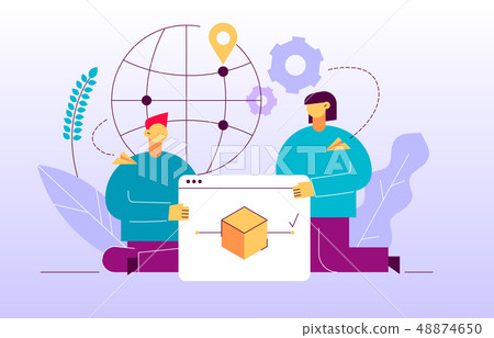 Vector delivery service design concept - Stock Illustration [48874650 ...