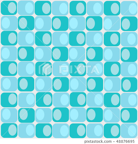 Oval in green and light blue rounded square patter - Stock Illustration ...