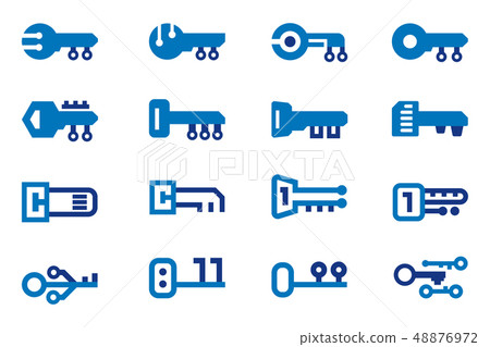 Digital key icon. License code of Programs. - Stock Illustration ...