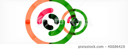 Round linear circle shapes background - Stock Illustration [48886428 ...