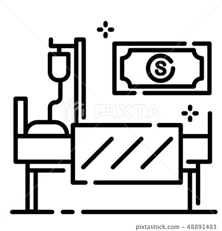 Hospital income ICU Line illustration-插圖素材 [48891483] - PIXTA圖庫