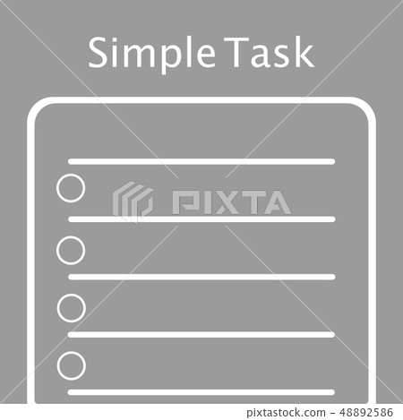 Simple task - Stock Illustration [48892586] - PIXTA