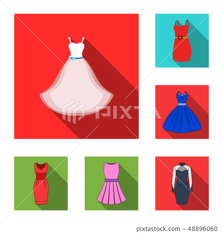 Isolated object of dress and clothes sign.... - Stock Illustration ...