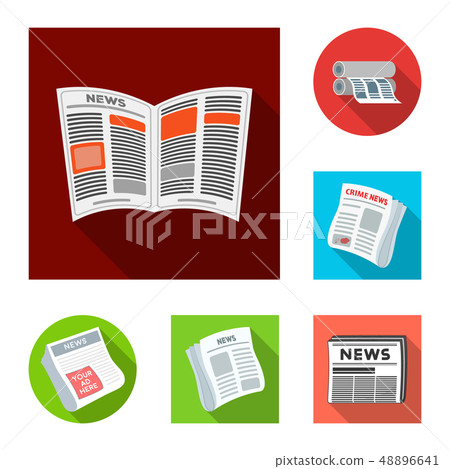 Vector illustration of daily and folded logo.... - Stock Illustration ...