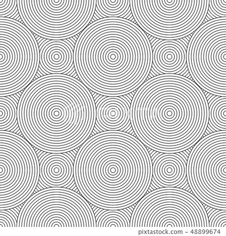 Seamless pattern. Circle lines texture. - Stock Illustration [48899674 ...