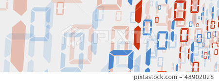 Bytes of binary code run through network. Abstract - Stock Illustration ...