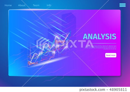 Futuristic Data Graphic, Business Chart Banner - Stock Illustration ...
