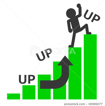 Rising graph - Stock Illustration [48906077] - PIXTA