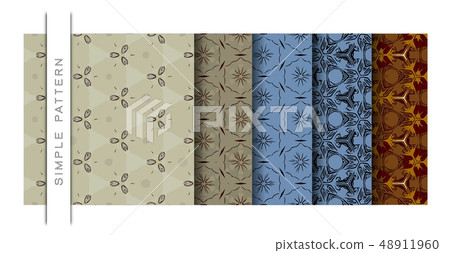 Set of The Simple Wallpaper Pattern Background - Stock Illustration ...