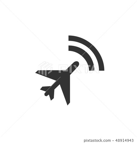 gps navigation with airplane icon vector - Stock Illustration [48914943 ...