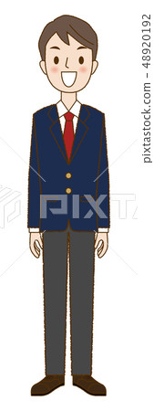Boy high school student whole body - Stock Illustration [48920192] - PIXTA