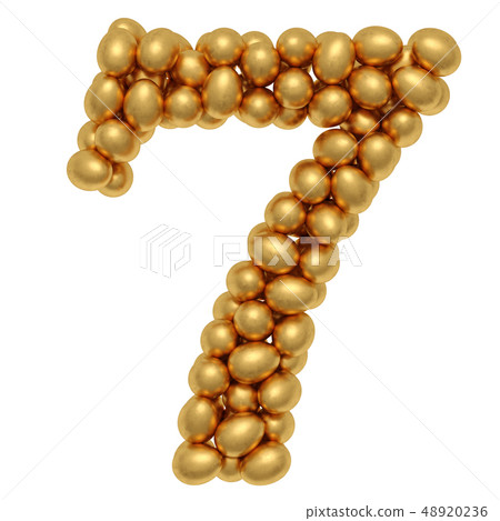Numbers from golden eggs - Stock Illustration [48920236] - PIXTA