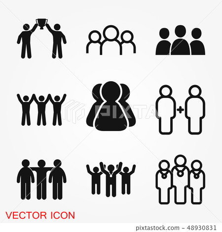 Team icon vector sign symbol for design - Stock Illustration [48930831 ...