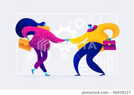Partnership concept vector illustration. - Stock Illustration [48939227 ...