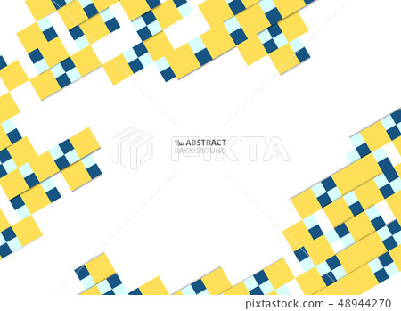 Abstract colorful square paper cut pattern modern - Stock Illustration ...