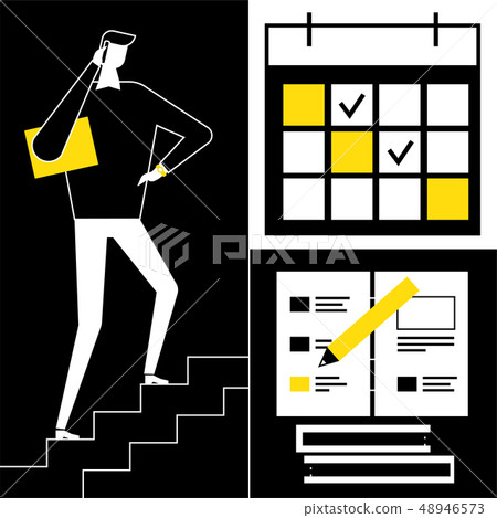 Due date - flat design style vector illustration - Stock Illustration ...