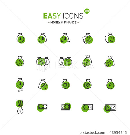 Easy icons 08d Money-插圖素材 [48954843] - PIXTA圖庫
