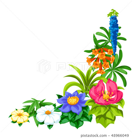 Cartoon Tropical Flowers Clipart Corner