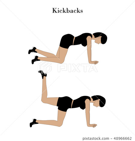 Kickbacks exercise workout - Stock Illustration [48966662] - PIXTA