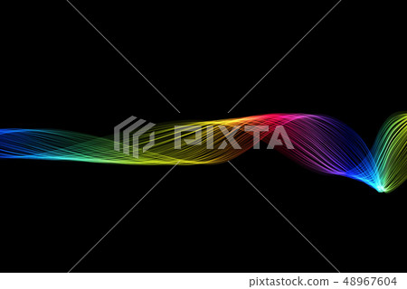 abstract colorful raibow wavy smoke flame over... - Stock Illustration ...