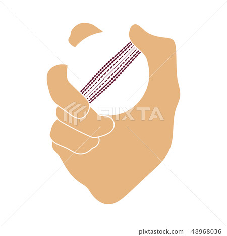 Hand holding cricket ball icon-插圖素材 [48968036] - PIXTA圖庫