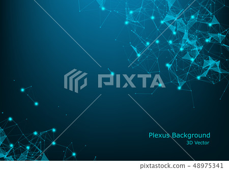 Vector technology background. Plexus effect. - Stock Illustration ...