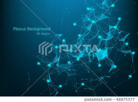 Big data visualization. Fractal element with lines - Stock Illustration ...