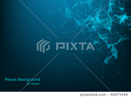 Abstract 3d Vector futuristic dots and lines. - Stock Illustration ...