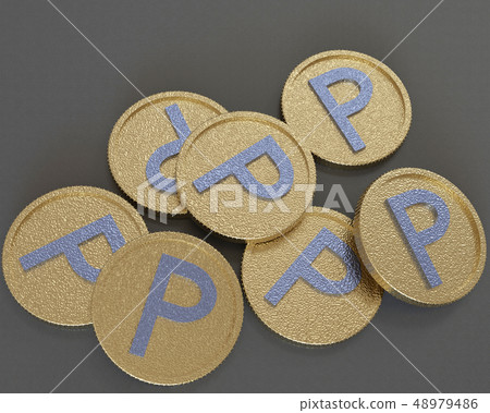 Point coin 3DCG - Stock Illustration [48979486] - PIXTA