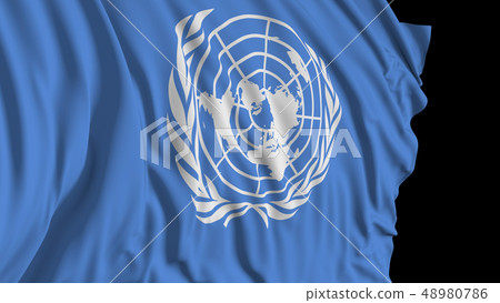 3d rendering of a UN flag - Stock Illustration [48980786] - PIXTA