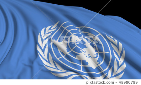 3d rendering of a UN flag - Stock Illustration [48980789] - PIXTA