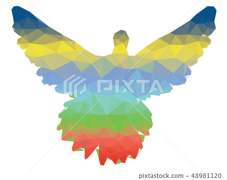 Colorful Polygonal Pigeon - Stock Illustration [48981120] - PIXTA