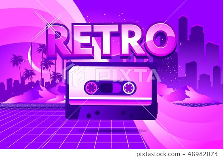 Retro style pop disco - Stock Illustration [48982073] - PIXTA