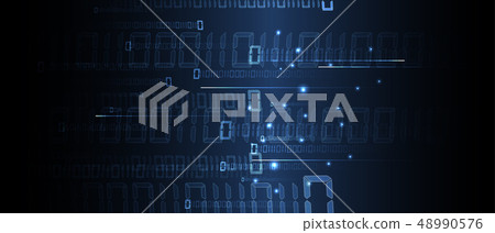 Bytes of binary code run through network. Abstract - Stock Illustration ...