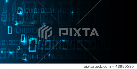 Bytes of binary code run through network. Abstract - Stock Illustration ...