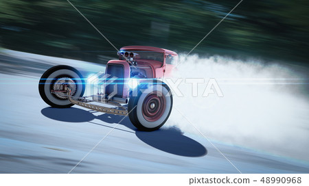 Hot Rod Drift 3D render - Stock Illustration [48990968] - PIXTA