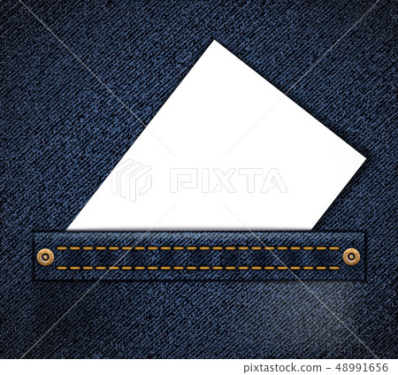 Empty blank document or business card in jeans - Stock Illustration ...