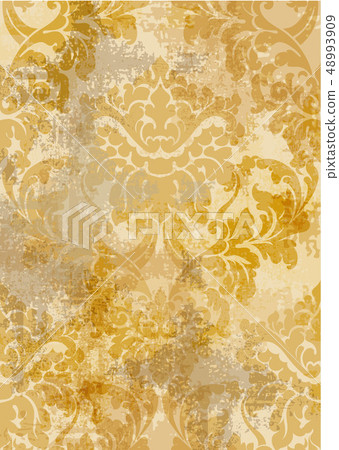 Rococo texture pattern Vector. Floral ornament - Stock Illustration ...