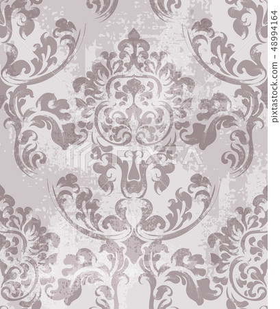 Rococo Baroque texture pattern Vector. Floral - Stock Illustration ...