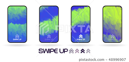 Abstract swipe up page mobile template vector - Stock Illustration ...